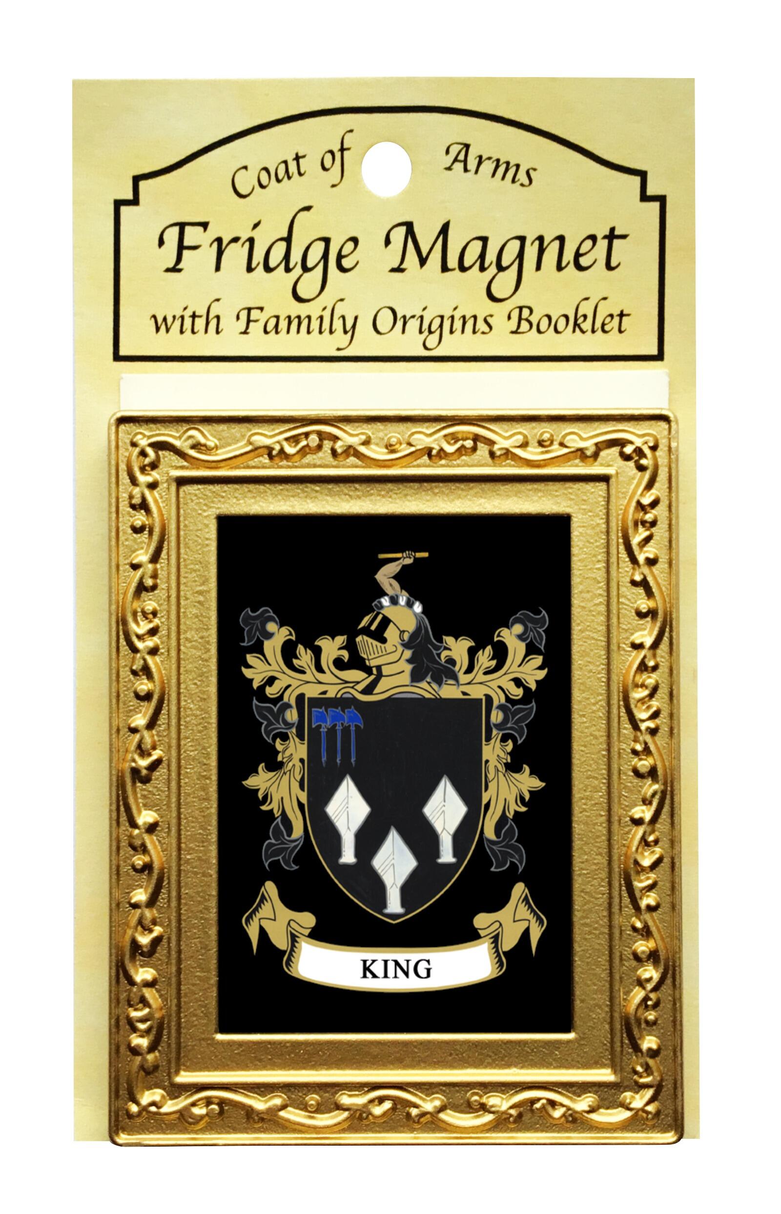 King Coat of Arms Magnet | Family Crest Gift