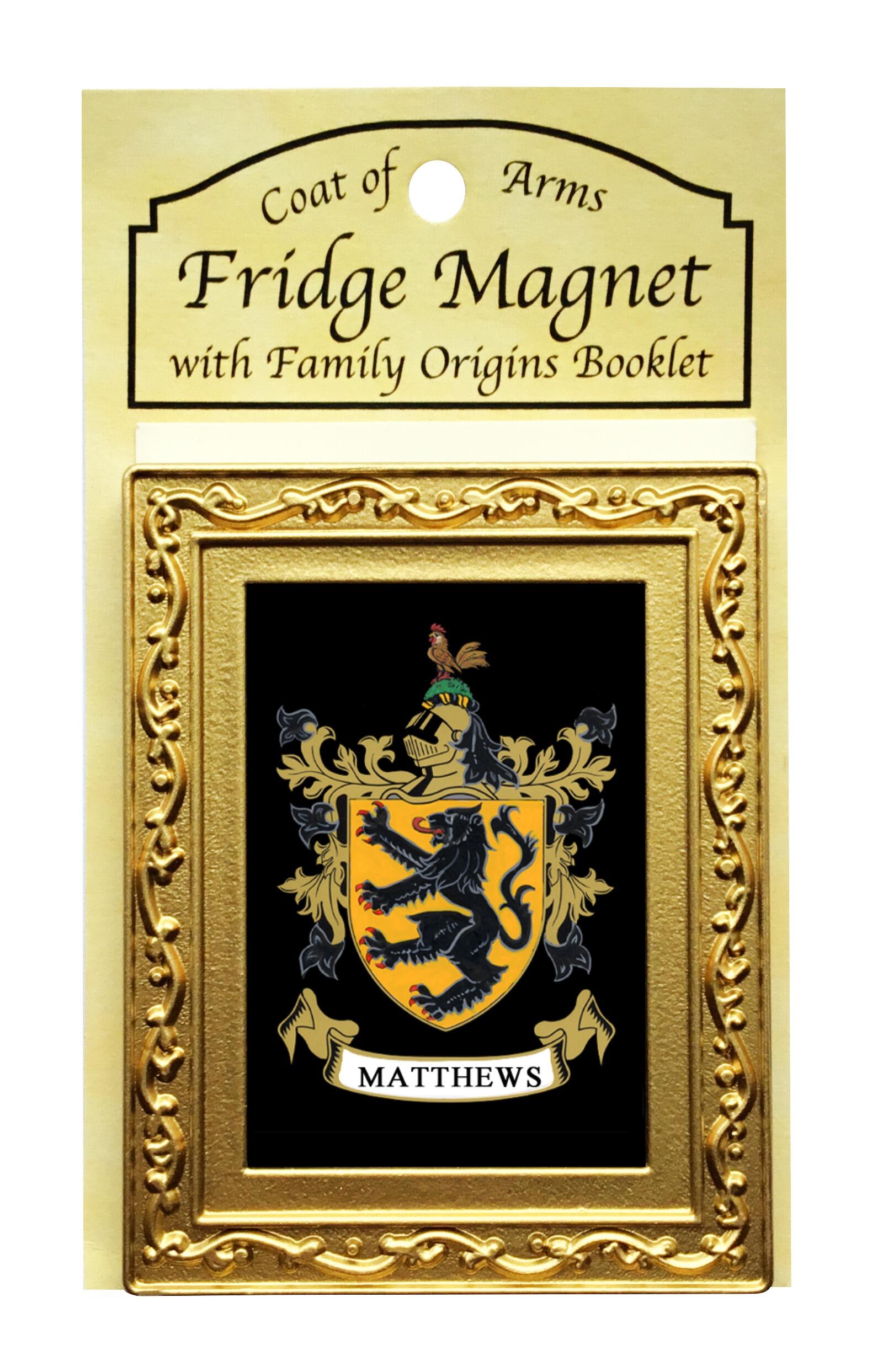 Matthews Coat of Arms Magnet | Family Crest Gift