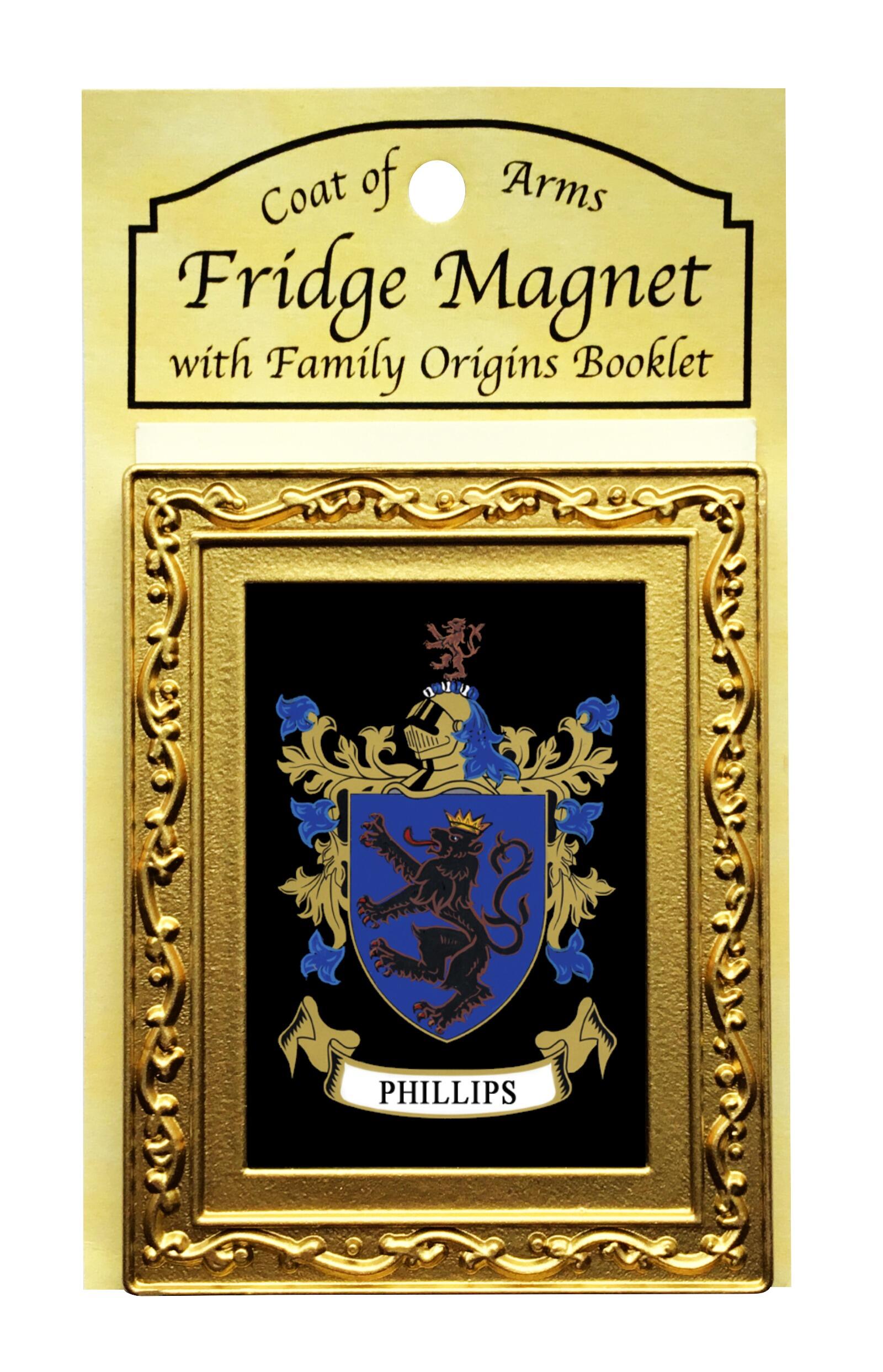 Phillips Coat of Arms Magnet | Family Crest Gift