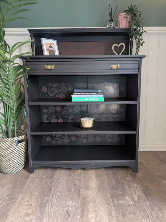 Black Floral Bookcase | Bookcases | Reduce. Reuse. Refurbish