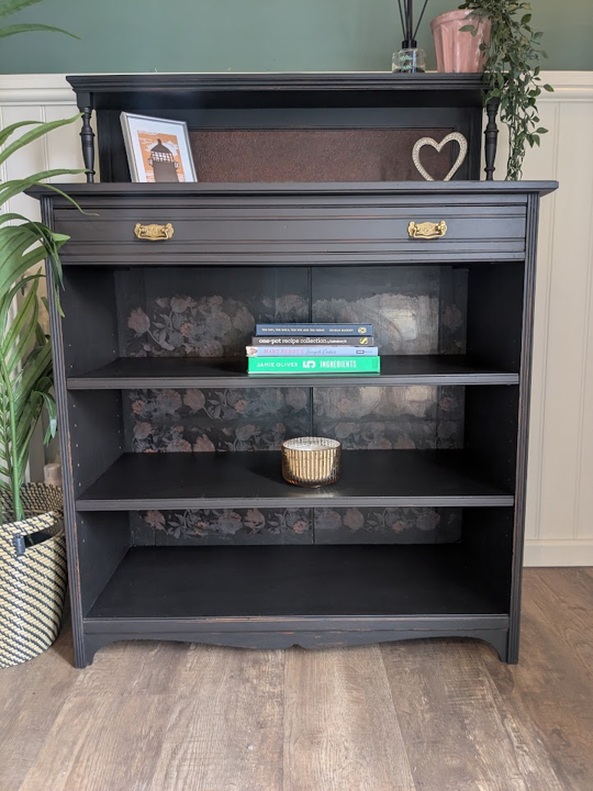 Black Floral Bookcase | Bookcases | Reduce. Reuse. Refurbish