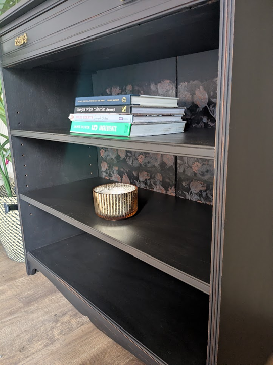 Black Floral Bookcase | Bookcases | Reduce. Reuse. Refurbish