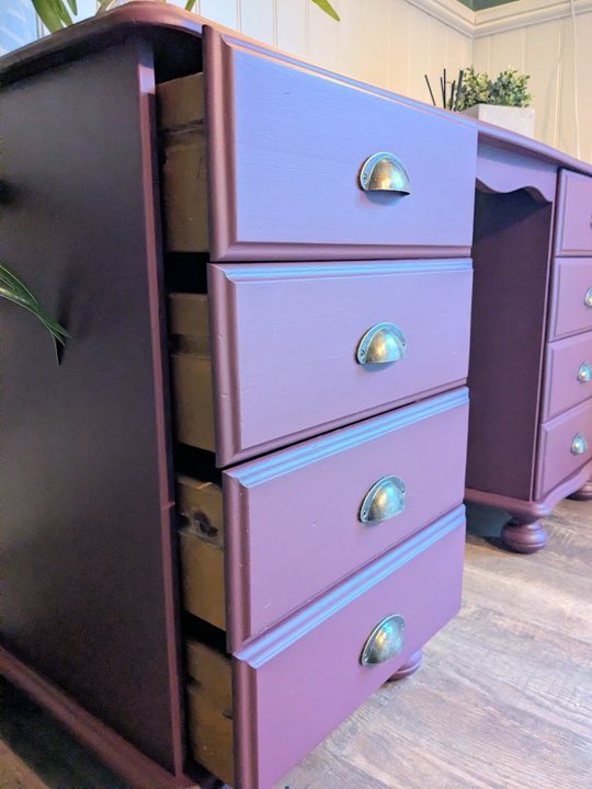 Purple Upcycled Dressing Table | Dressing Tables | Reduce. Reuse. Refurbish