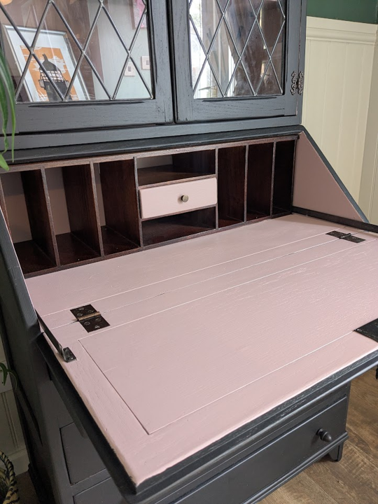 Black and Pink Bureau Bookcase | Writing Bureaus & Desks | Reduce ...