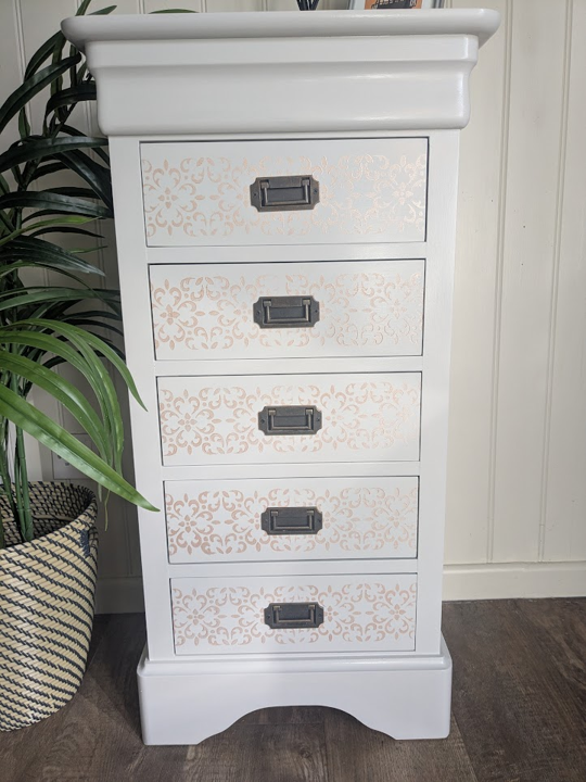 Narrow Grey Chest of Drawers | Bedroom Furniture | Reduce. Reuse. Refurbish