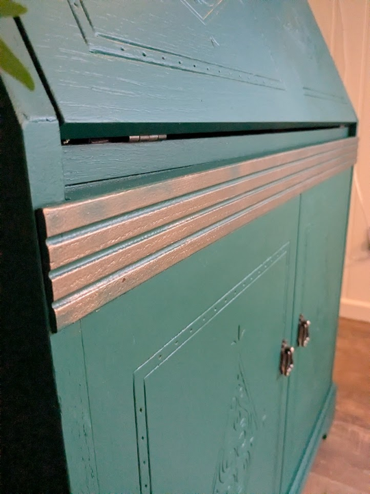 Green Writing Bureau Bookcase | Upcycled Home Office Furniture | Reduce ...