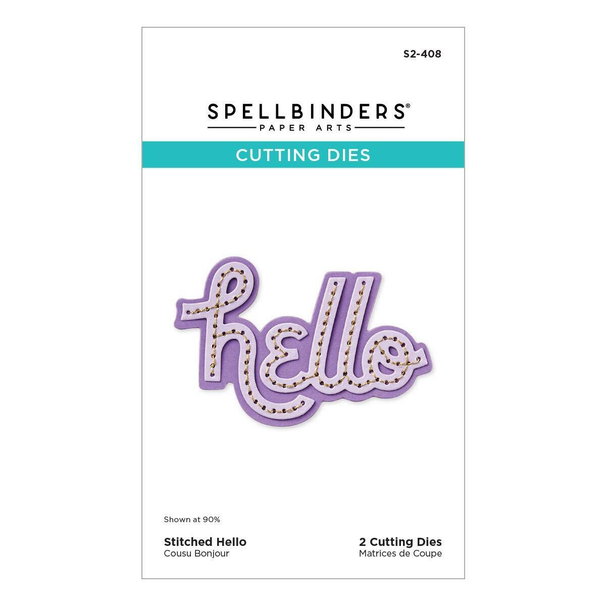Spellbinders - Stitched Hello Etched Dies from the Out and About Collection