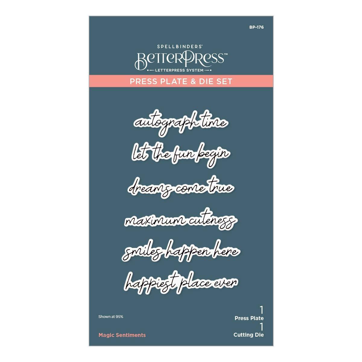 Spellbinders- Magic Sentiments Press Plate & Die Set from the ...
