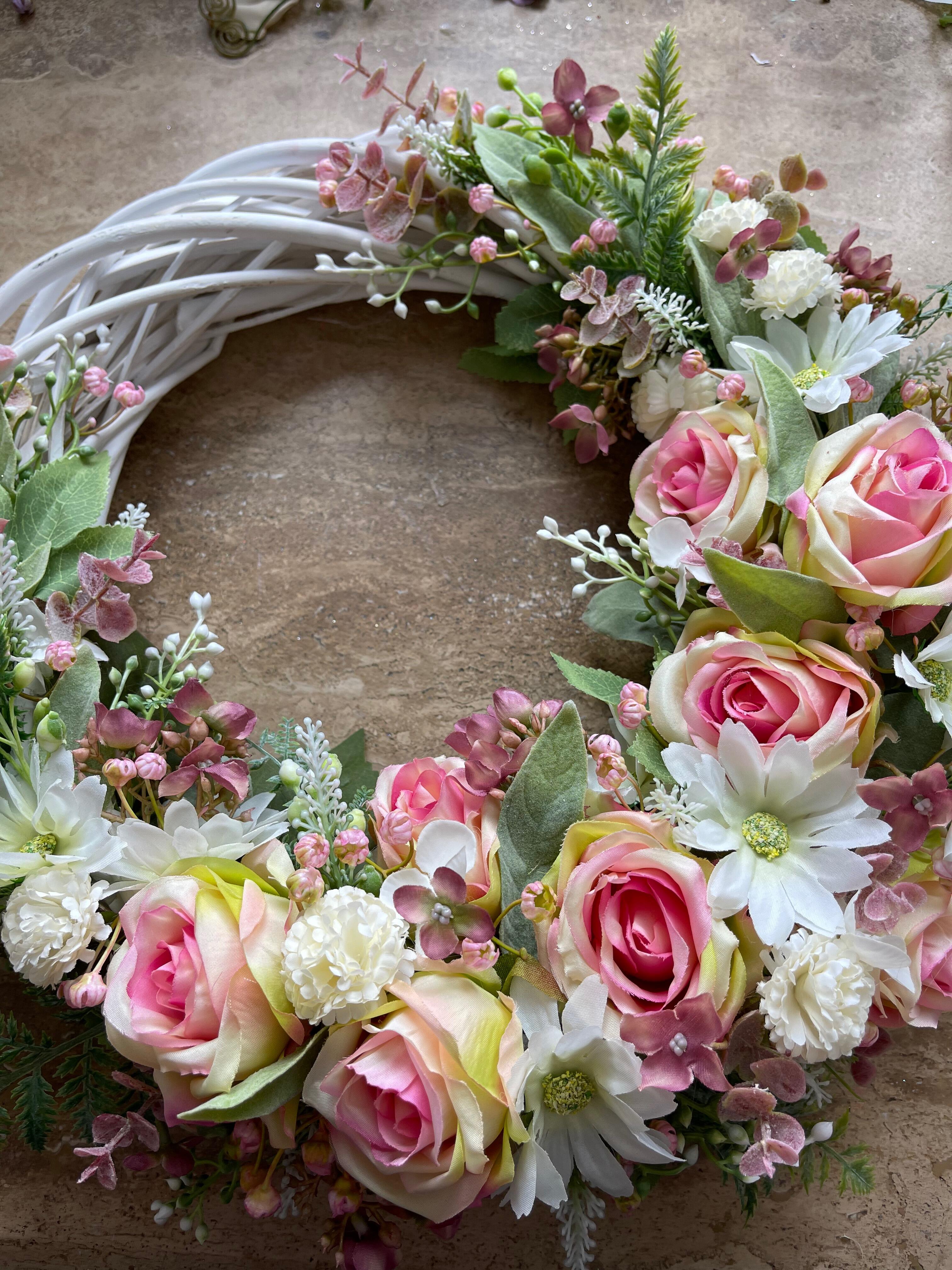 ROSE BEAUTY FINISHED WRESTH- handmade by Dawn - finished wreath