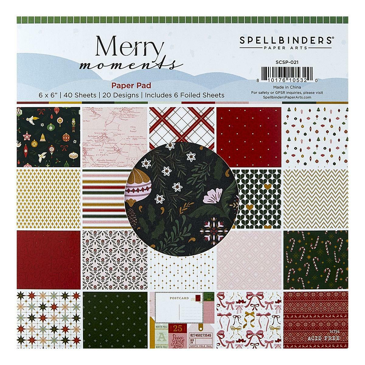 Spellbinders - Merry Moments Paper Pad from the Merry Moments Collection