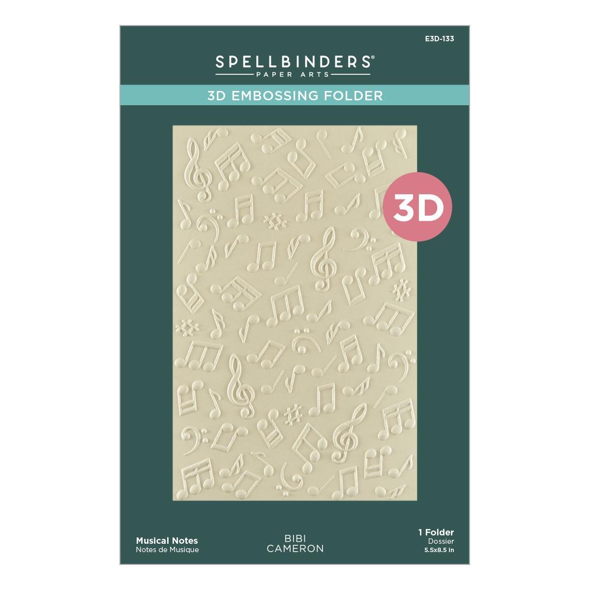 Spellbinders - Musical Notes 3D Embossing Folder from the Bibi's ...