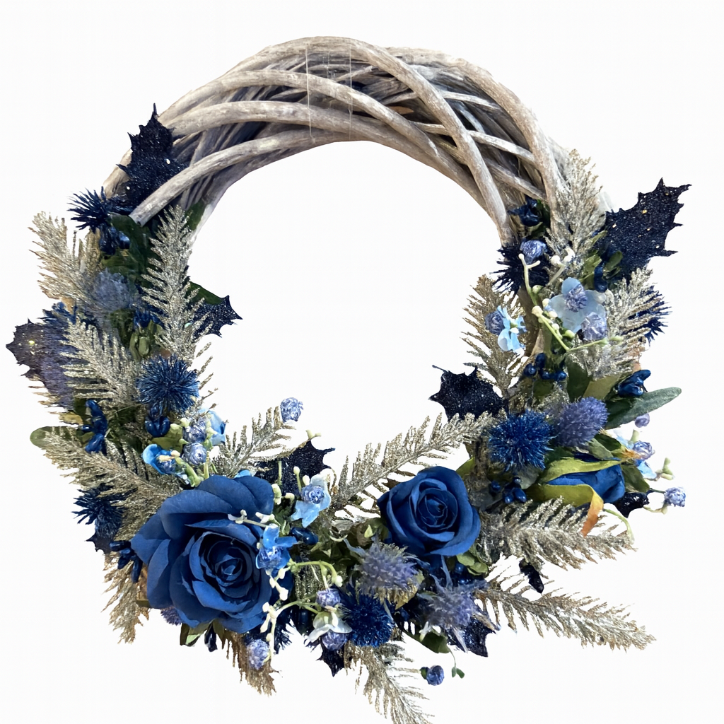 BLUE CHRISTMAS SPARKLE WREATH KIT