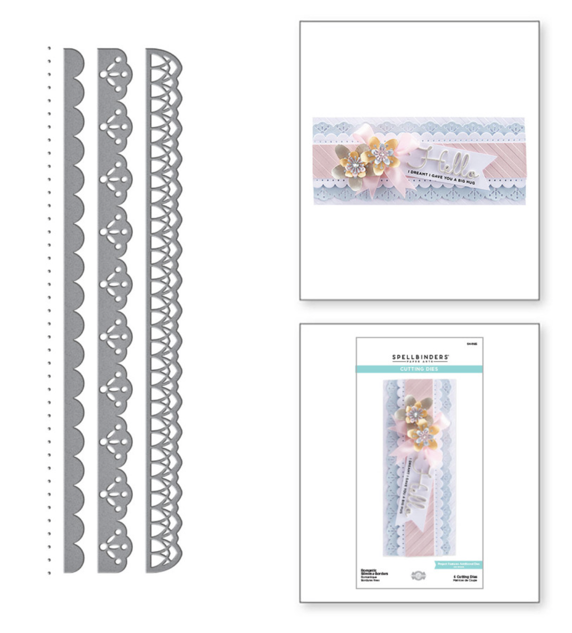 Spellbinders - Romantic Slimline Borders Etched Dies from the ...