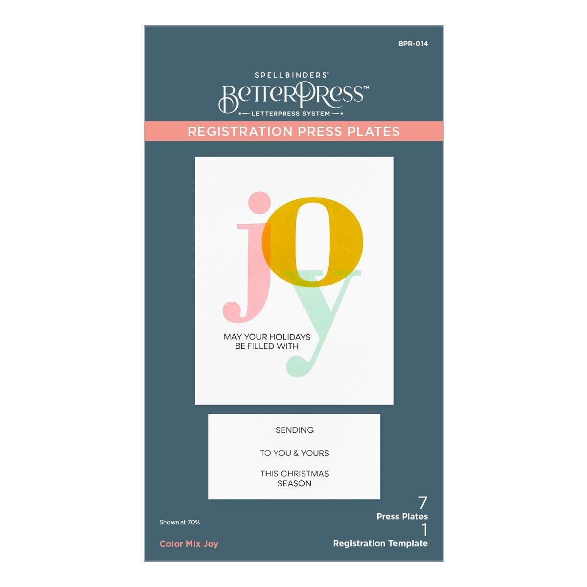 Spellbinders- Color Mix Joy Registration Press Plates from the Home for ...