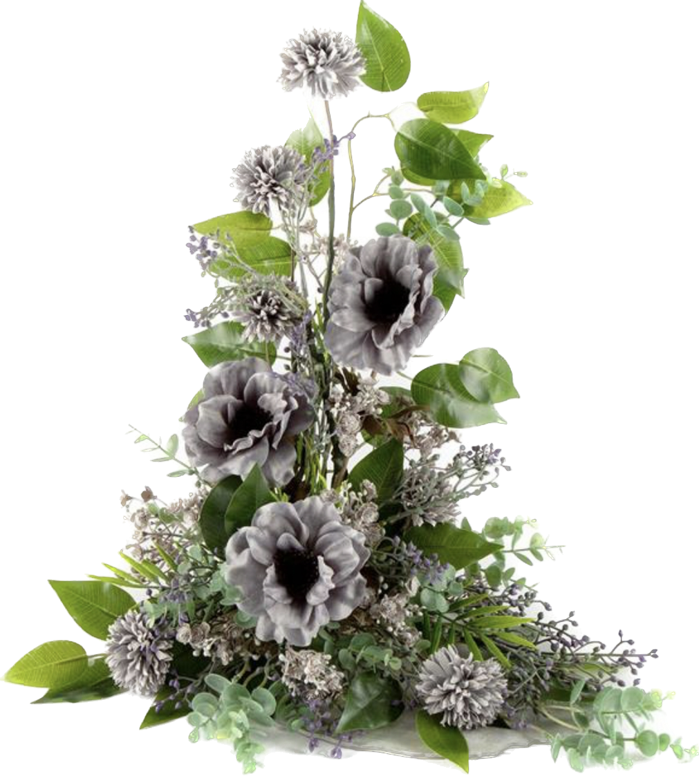 Grey Anemone & Spiky Mum Arrangement Kit