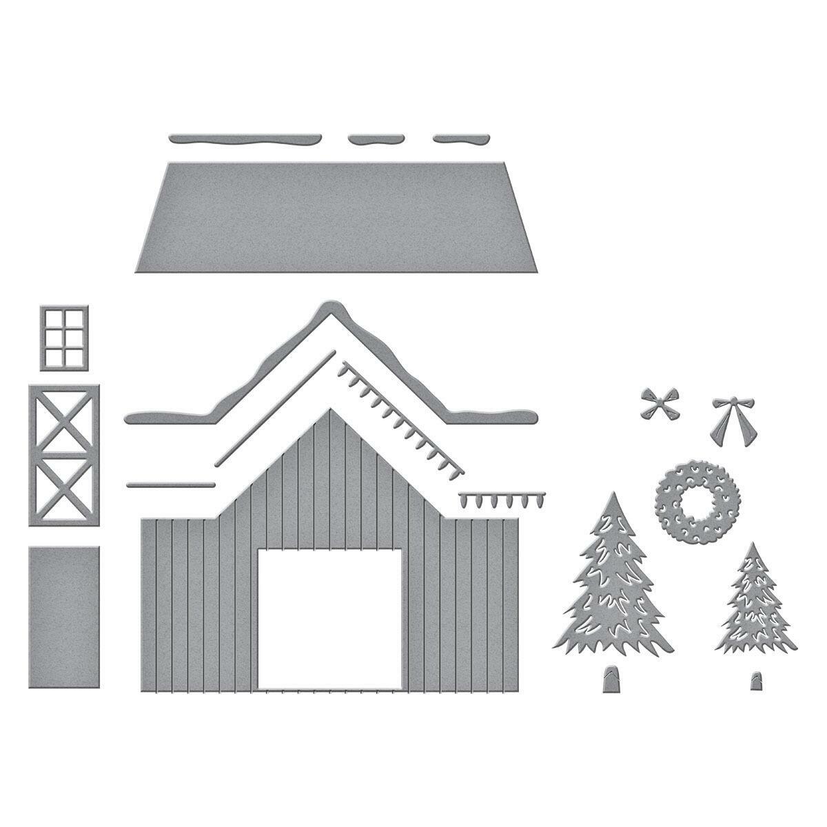 Spellbinders - Country Christmas Barn Etched Dies from the Country ...