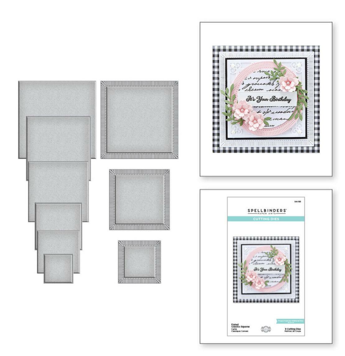 Spellbinders - Fluted Classics Squares Etched Dies from the Fluted ...