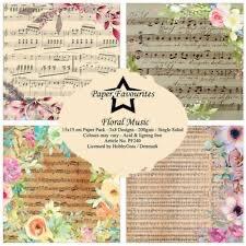 Paper favourites Floral Music 6 x 6 paper pack