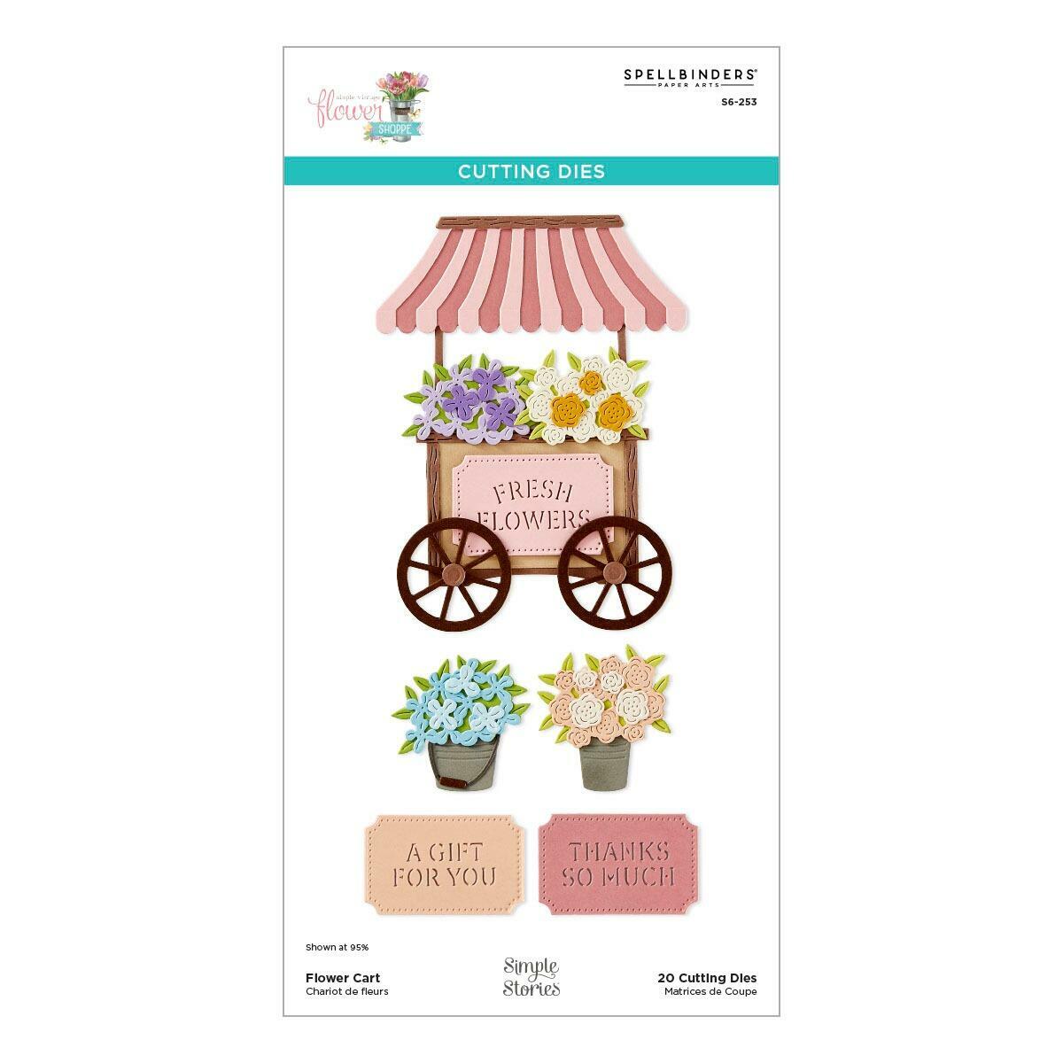 Spellbinders - Flower Cart Etched Dies from the Simple Vintage Flower ...