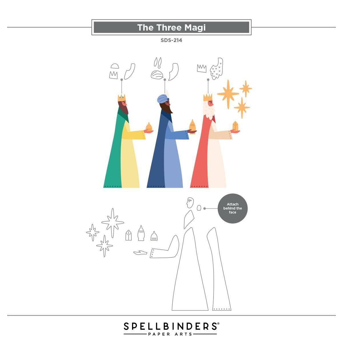Spellbinders - The Three Magi Stamp & Die Set from the Wonderland ...