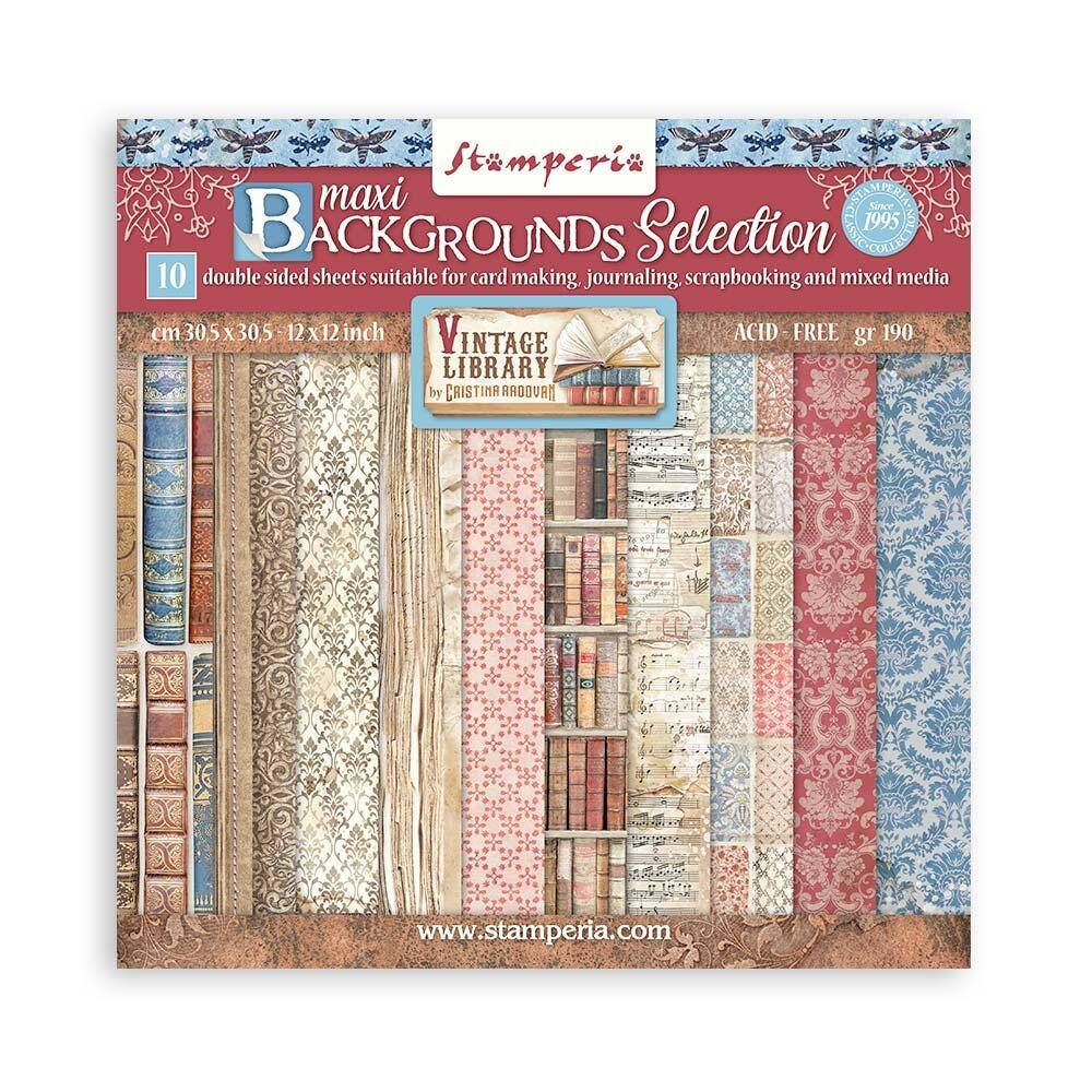 Scrapbooking Pad 10 sheets cm 30,5x30,5 (12"x12") Maxi Background ...