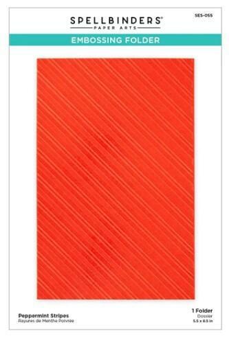 Spellbinders - Peppermint Stripes Embossing Folder from the Merry ...