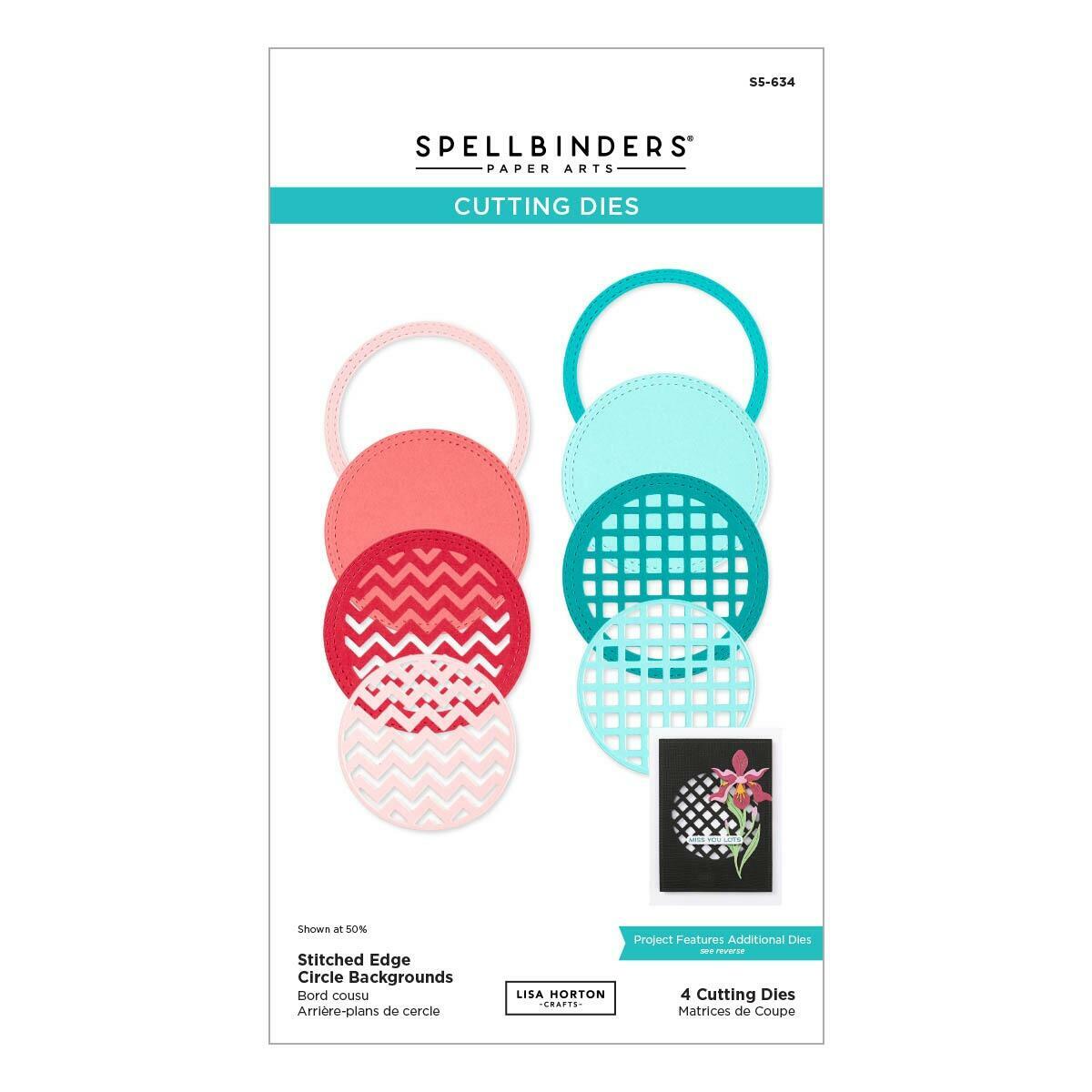 Spellbinders - Stitched Edge Circle Backgrounds Etched Dies from the ...