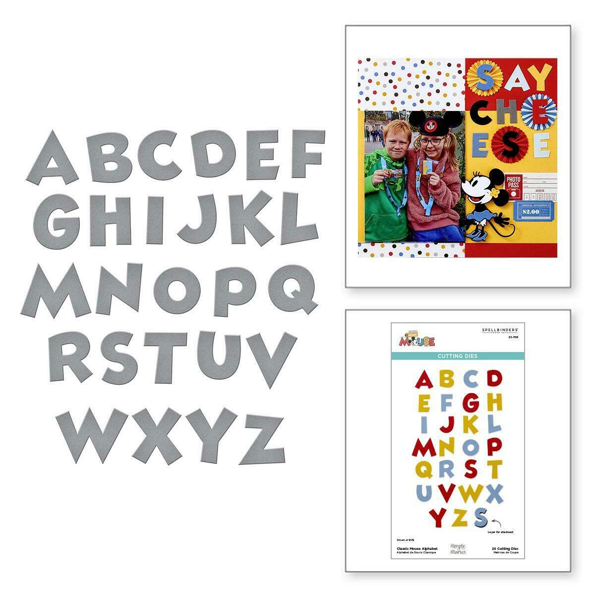 Spellbinders - Classic Mouse Alphabet Etched Dies from the Say Cheese ...