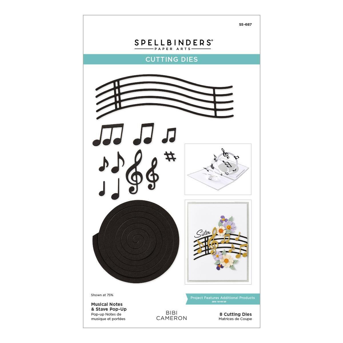 Spellbinders - Musical Notes & Stave Pop-Up Etched Dies from the Bibi's ...