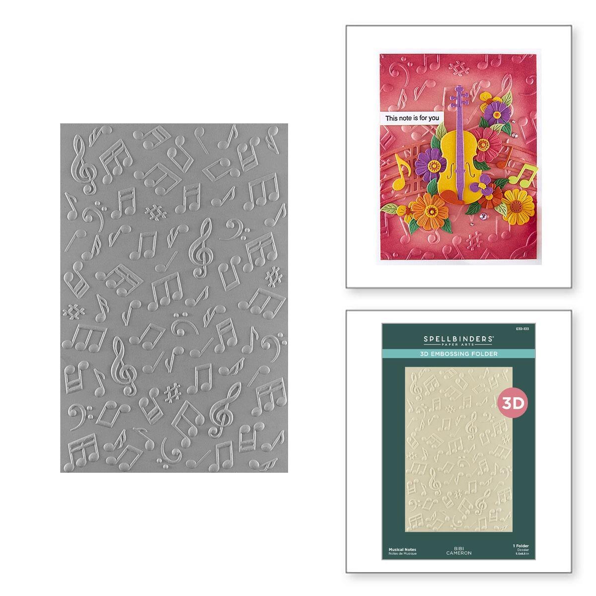 Spellbinders - Musical Notes 3D Embossing Folder from the Bibi's ...