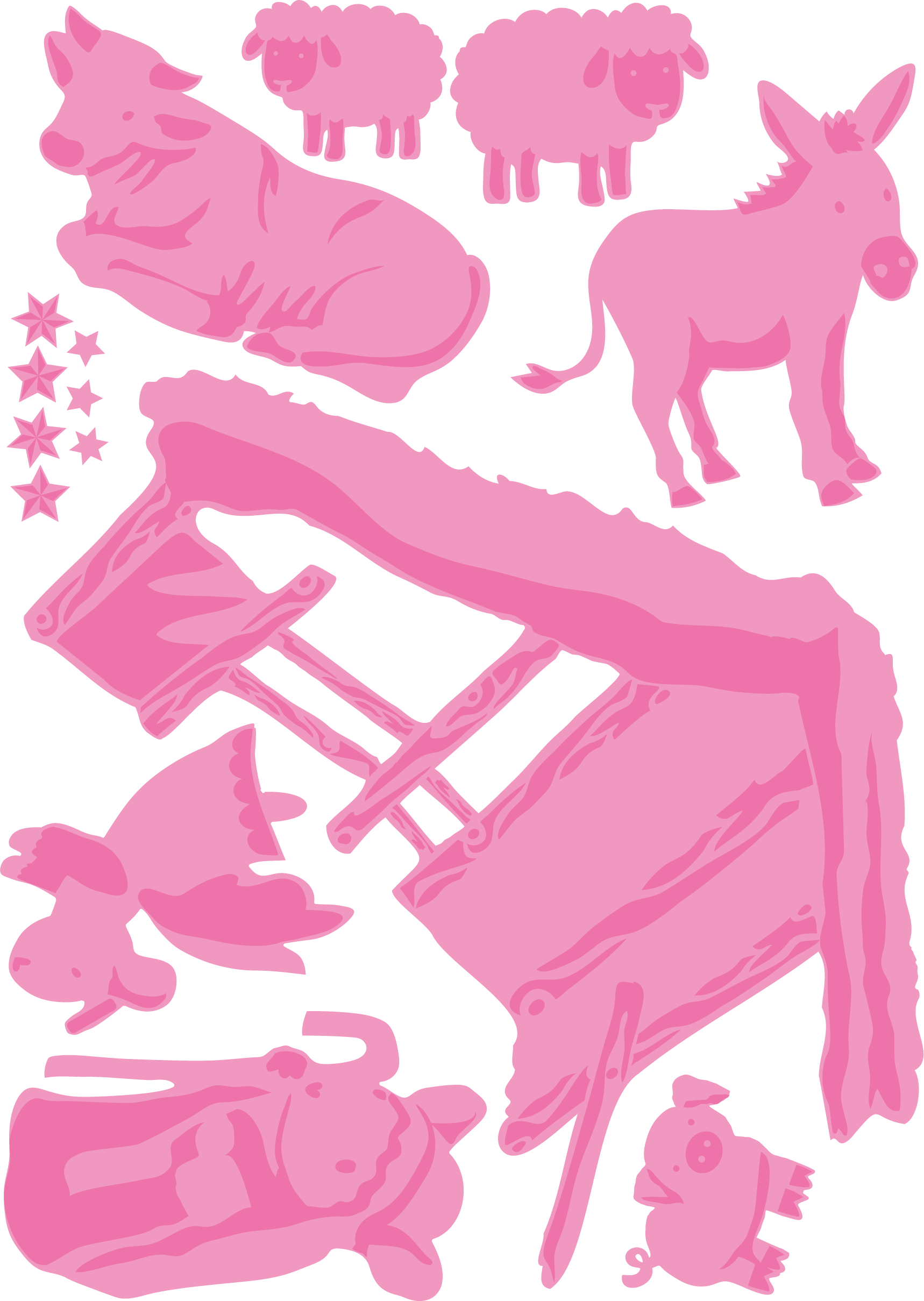 Mousemas Nativity The Stable A5 Die Set