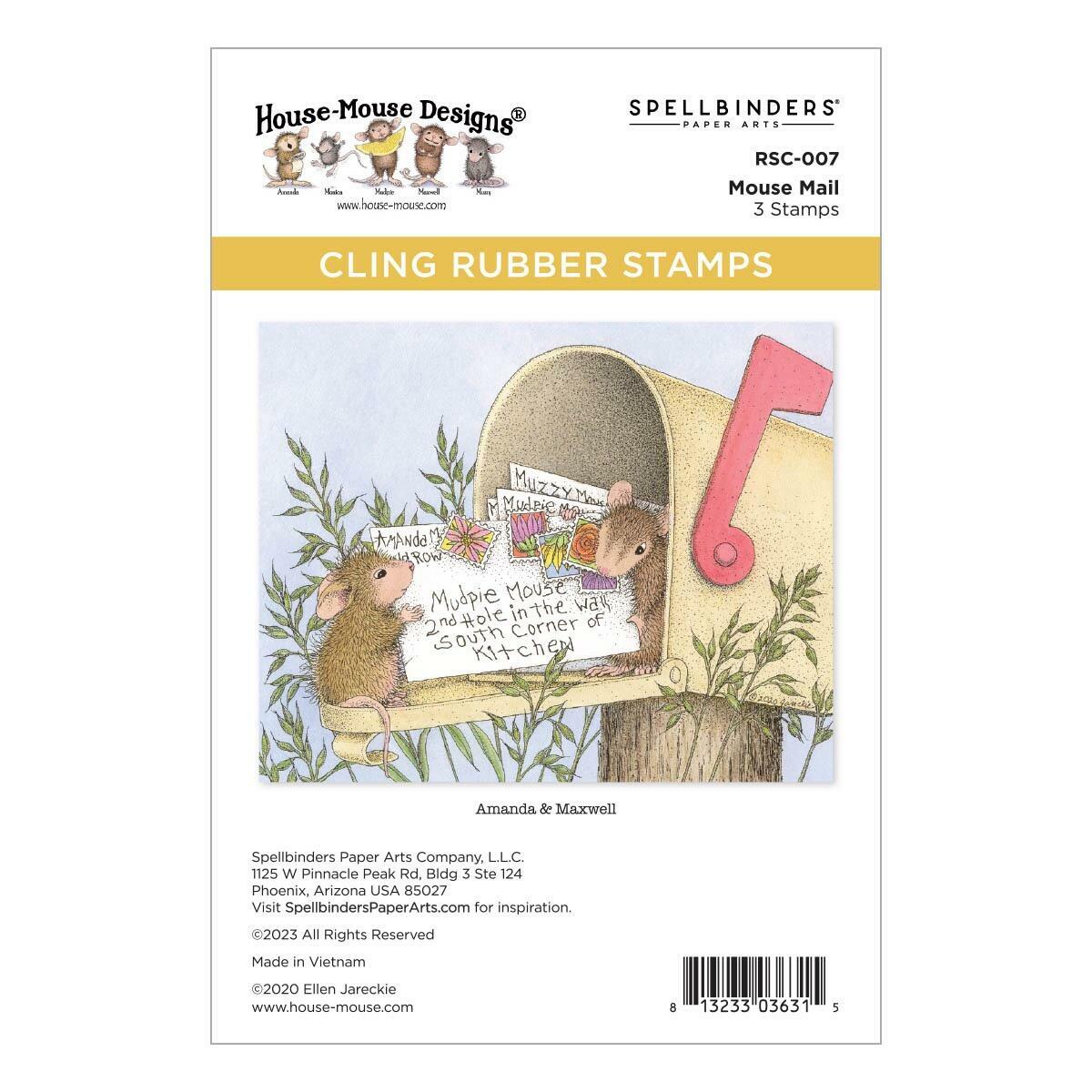 Spellbinders - Mouse Mail Cling Rubber Stamps from the House-Mouse ...