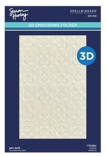Spellbinders - Geo Quilt 3D Embossing Folder from the Simon's Snow ...