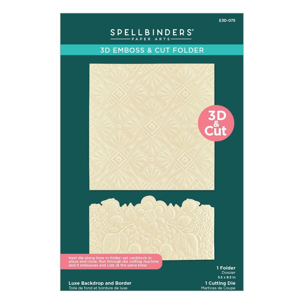 Spellbinders - Luxe Backdrop and Border 3D Emboss & Cut Folder from the ...