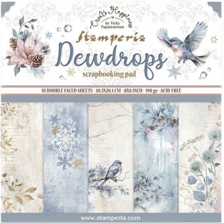 Stamperia Create Happiness Dewdrops 8x8 Paper Pad
