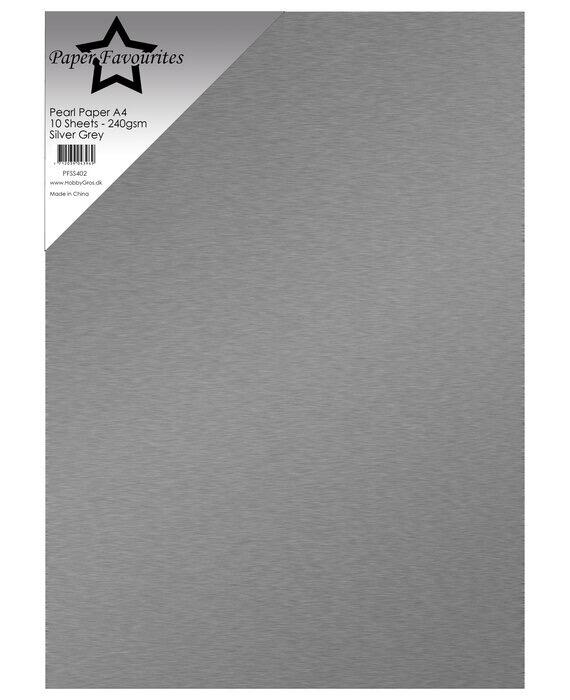 Silver Grey A4 Pearl Paper 240gsm (10pcs)