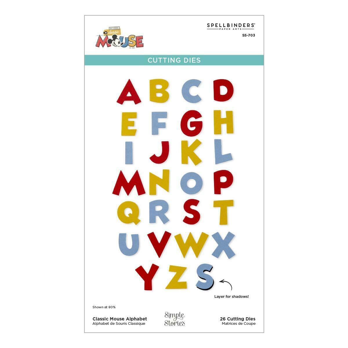Spellbinders - Classic Mouse Alphabet Etched Dies from the Say Cheese ...