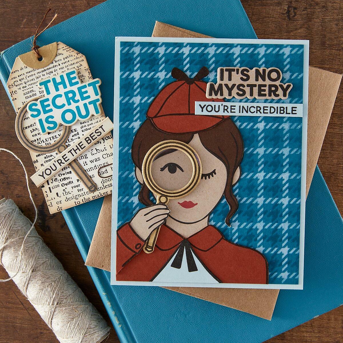Hero Arts - Miss Detective Stamp & Cut Set from the Case Closed Collection