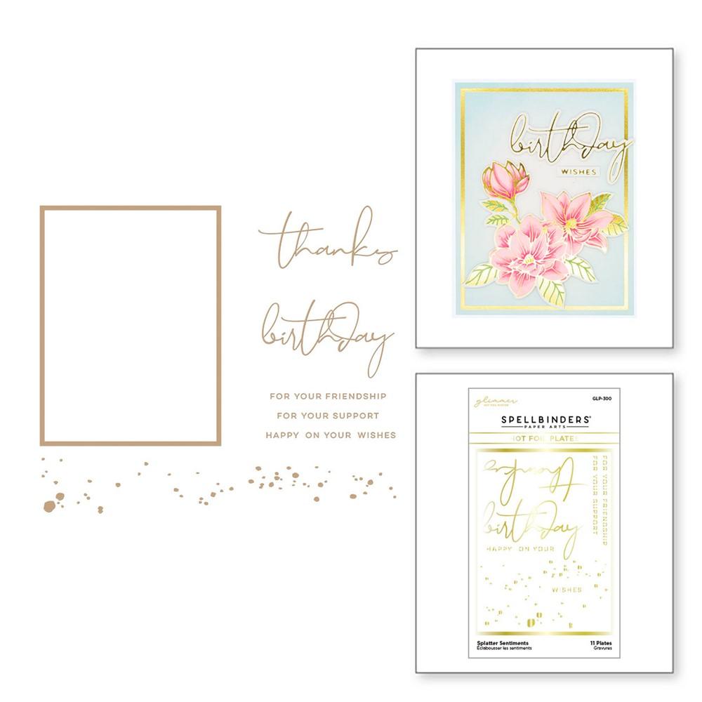 Spellbinders - Splatter Sentiments Glimmer Hot Foil Plate (GLP-300)