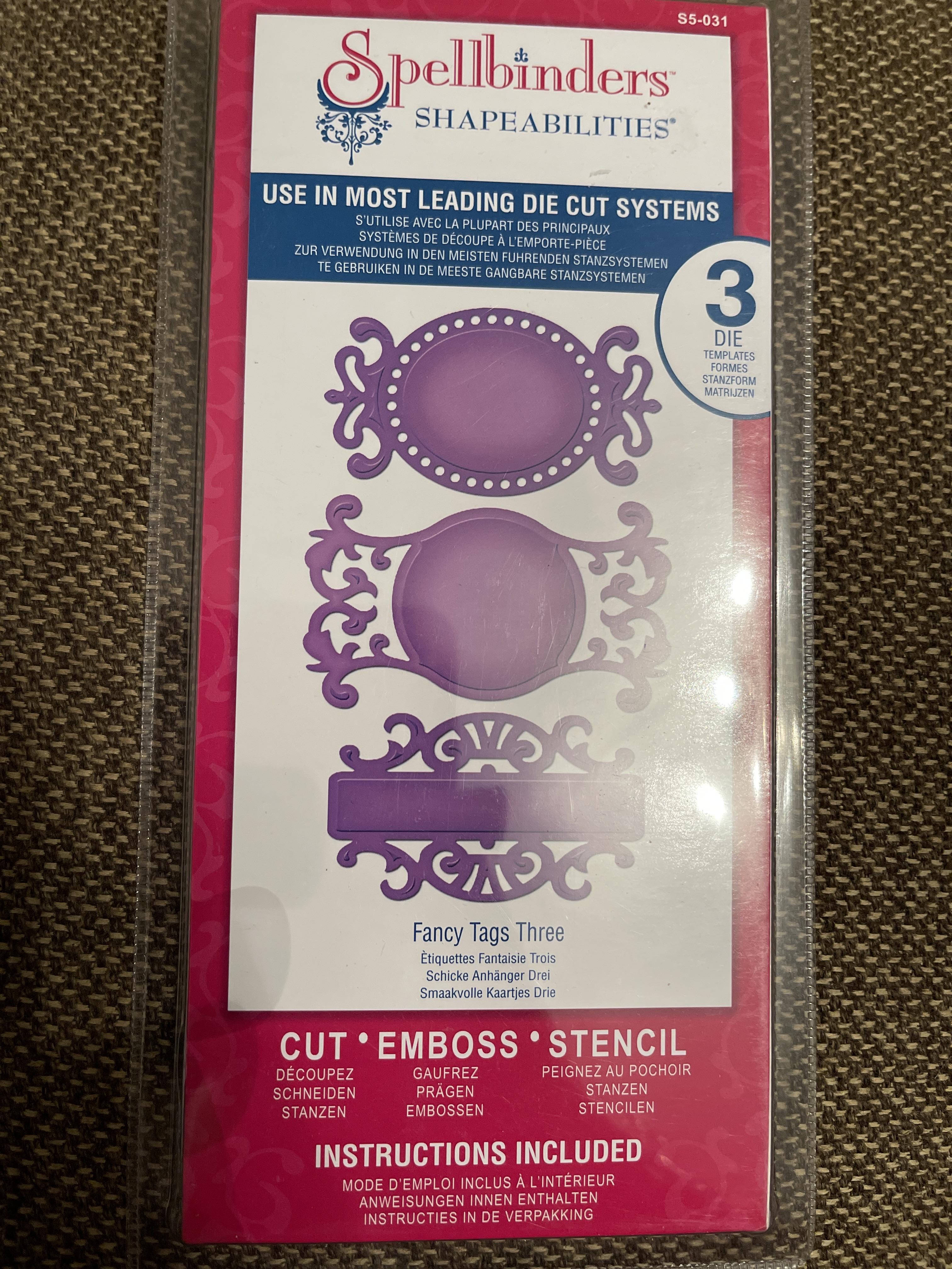 Spellbinders FANCY TAGS THREE