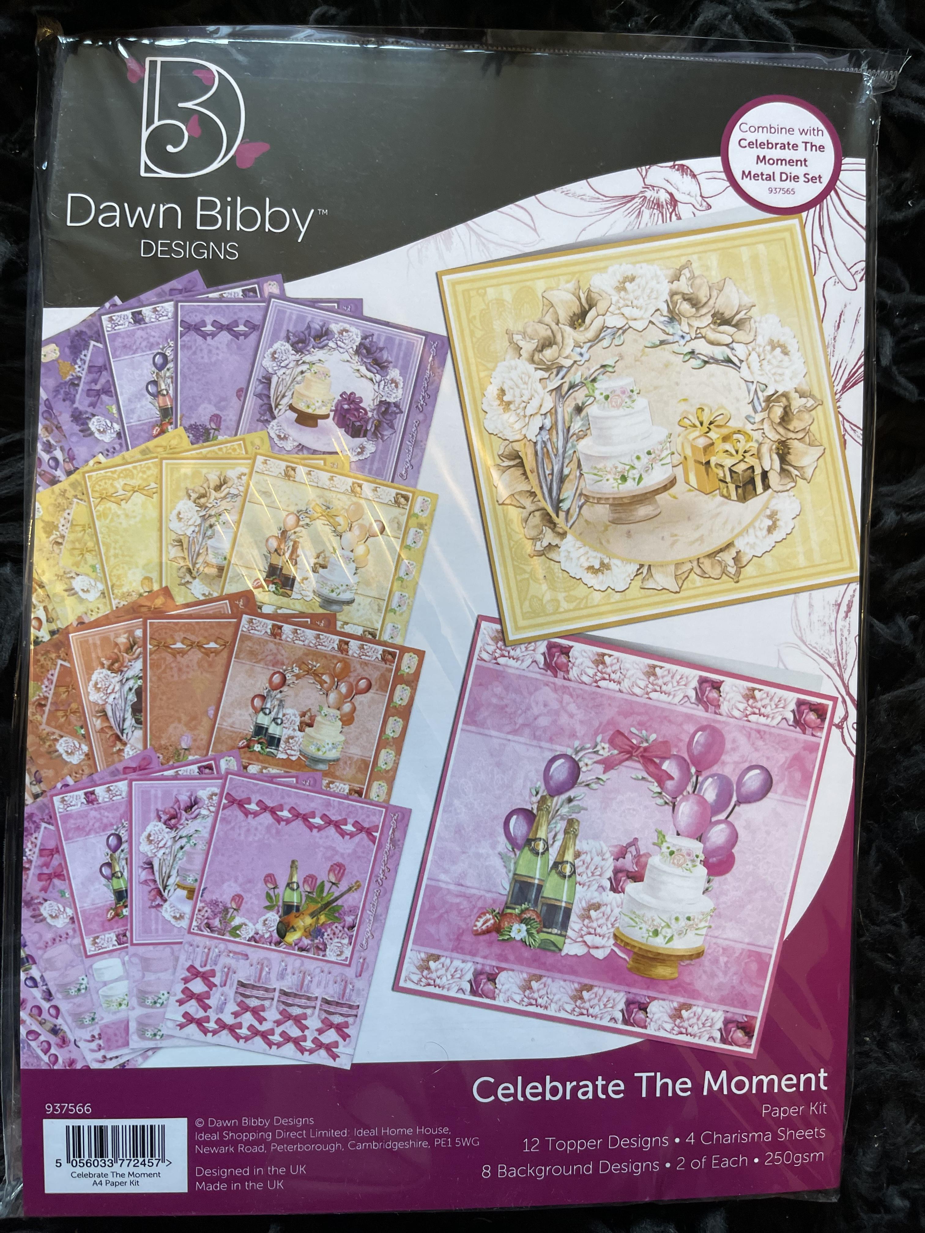 Dawn Bibby designs - Celebrate the moment- PAPER KIT ONLY