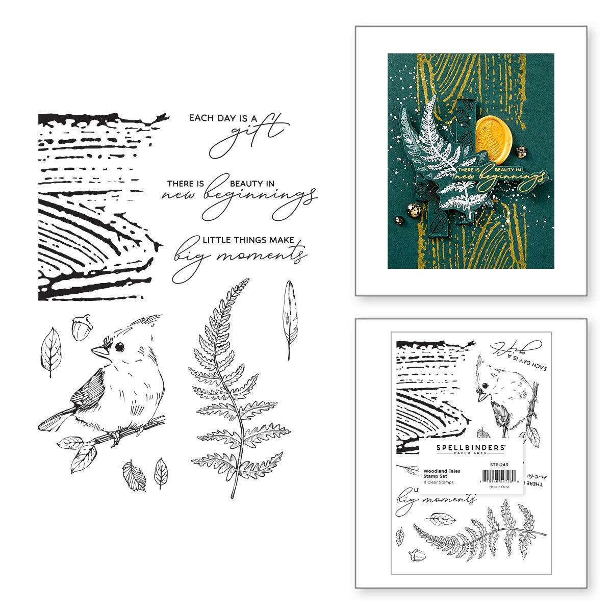 Spellbinders - Woodland Tales Sentiments Clear Stamp Set from the ...