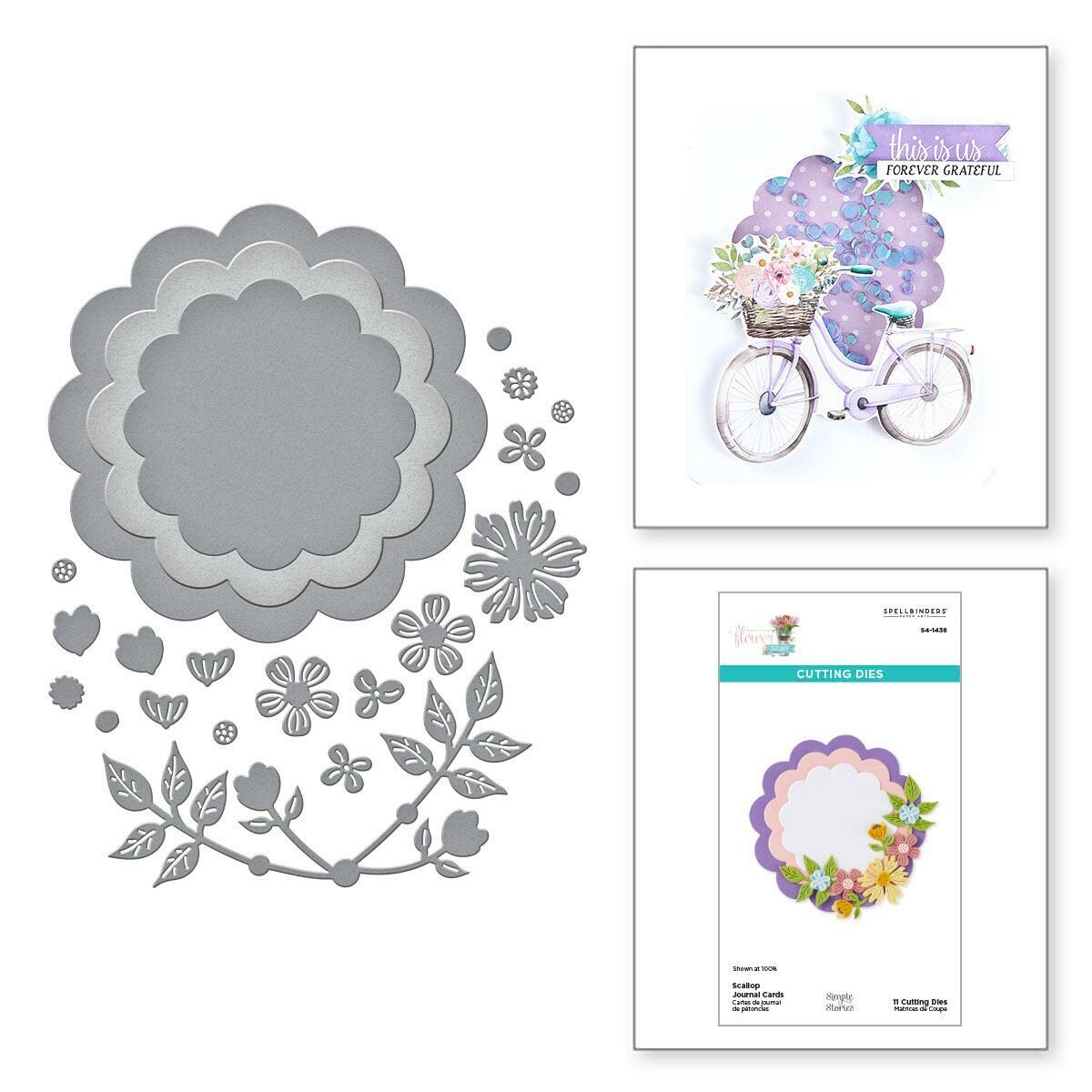 Spellbinders - Scallop Journal Cards Etched Dies from the Simple ...