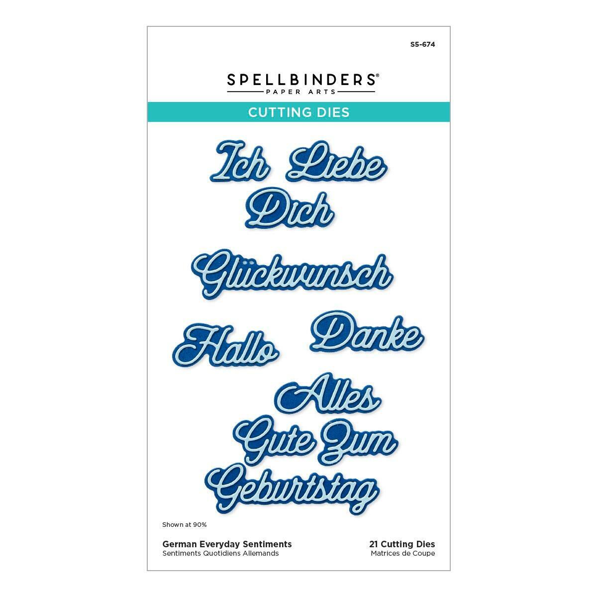 Spellbinders - German Everyday Sentiments Etched Dies from the ...