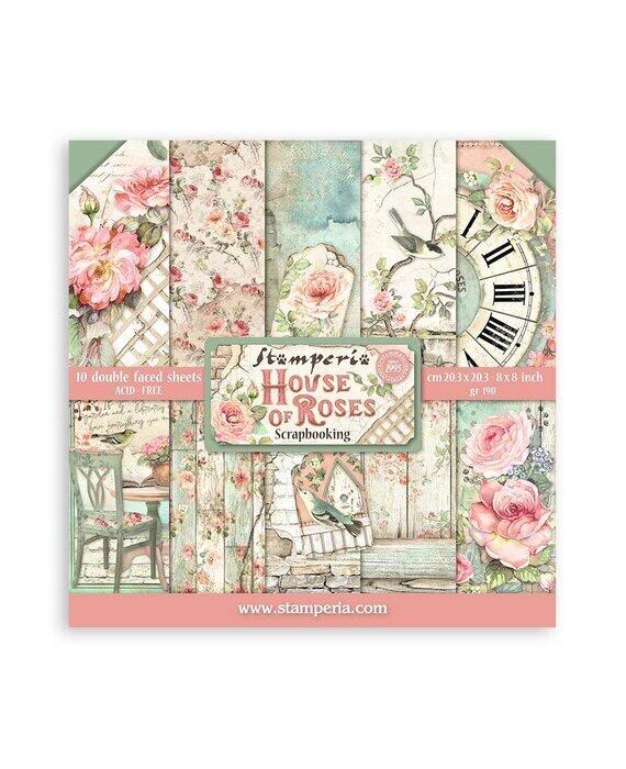 Stamperia House of Roses 8x8 Inch Paper Pack (SBBS08)