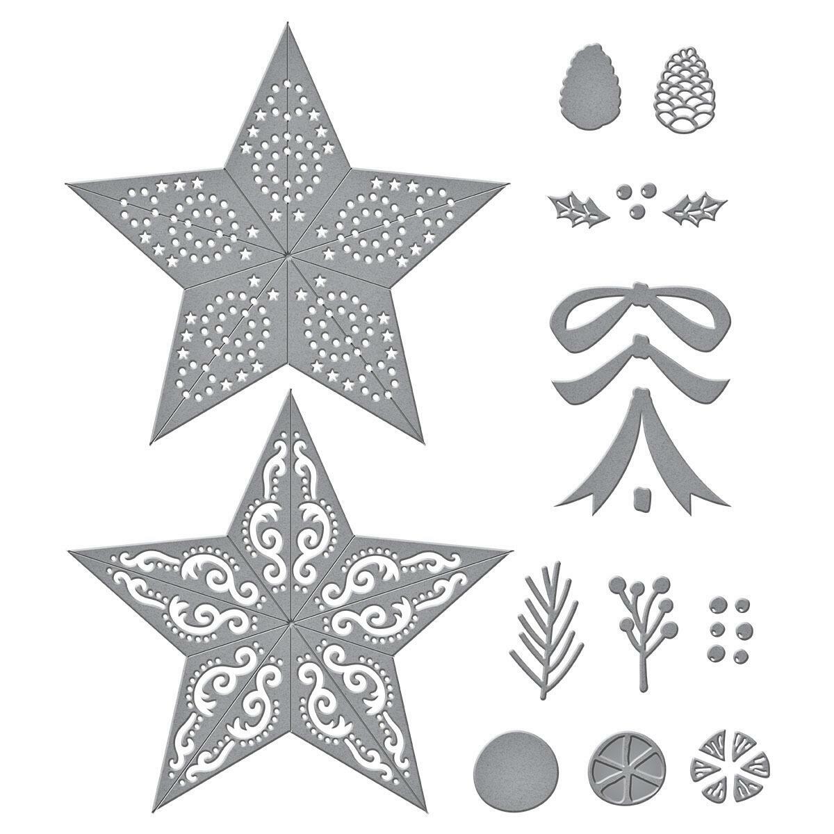 Spellbinders - Barn Star Wreath Etched Dies from the Country Christmas ...