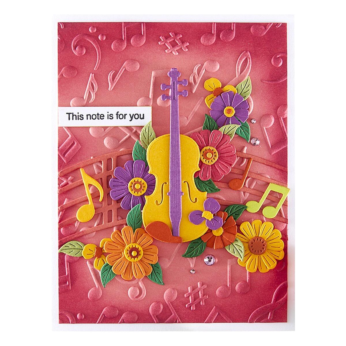 Spellbinders - Musical Notes 3D Embossing Folder from the Bibi's ...