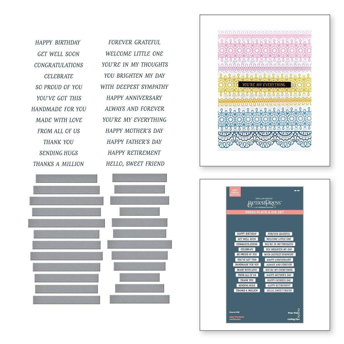 Spellbinders - Ideal Moments Press Plate & Die Set from the Vivid ...