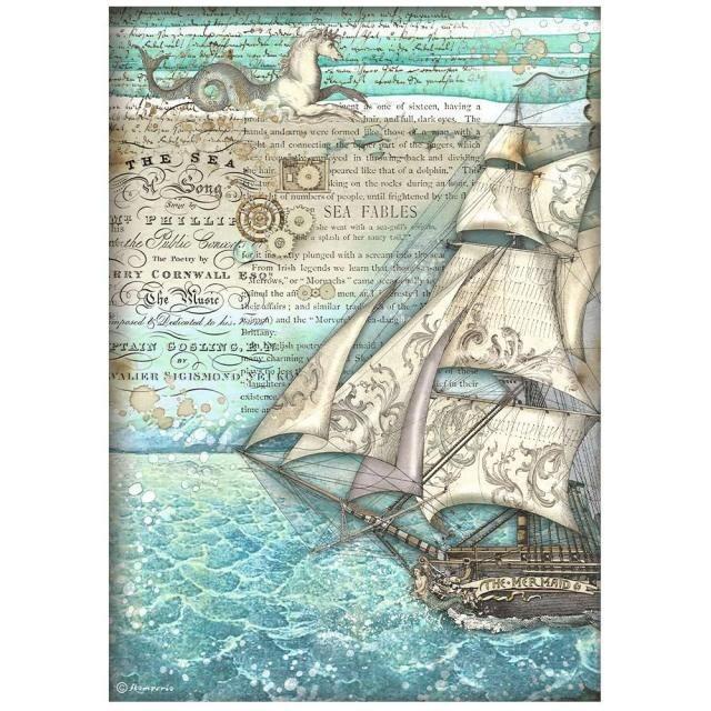 Songs of the Sea - Sailing Ship Rice Paper A4