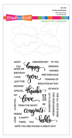 Spellbinders - All the Sentiments Clear Stamp & Die Set from the All ...